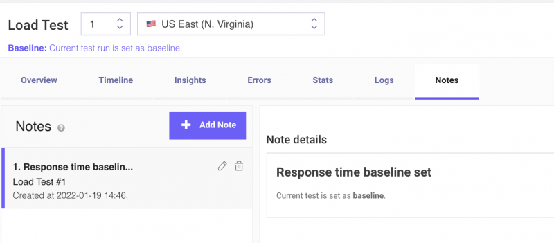 How to Add Notes to your Load Test Results